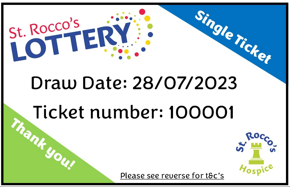 Lottery Single Tickets | St Roccos Hospice